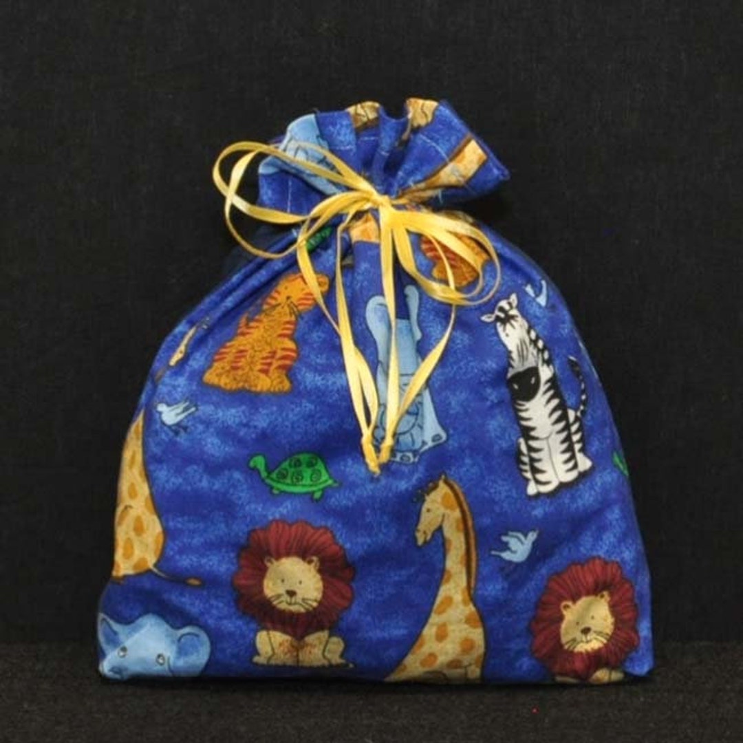 Zoo Animals Fabric Gift Bag Set - Etsy