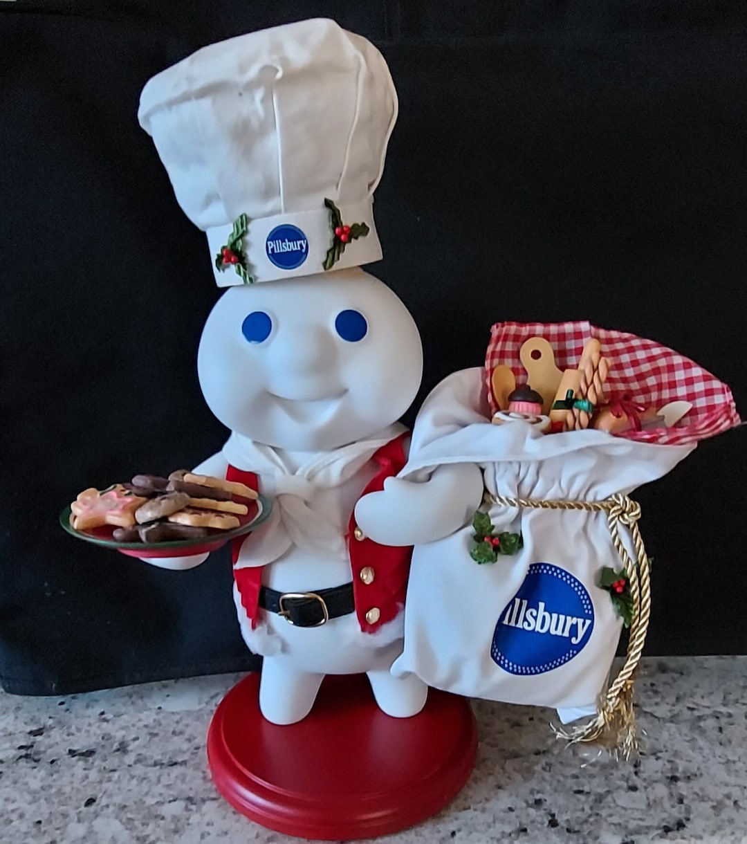 Pillsbury Doughboy Santa Porcelain Doll - Etsy