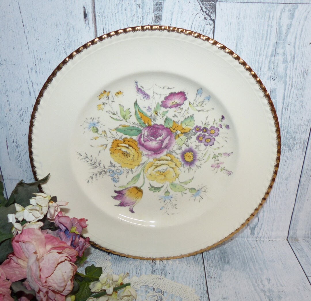 22K British Empire Ware Breath of Spring Plate, England - Etsy