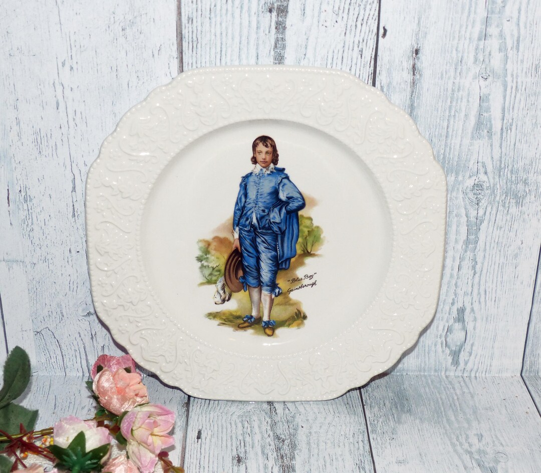 Blue Boy Plate English Ironstone Decorated in Canada - Etsy