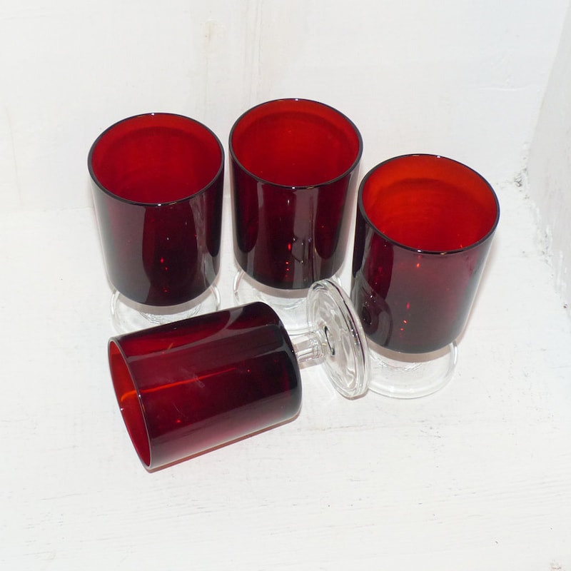 Ruby Red Glassware - Etsy