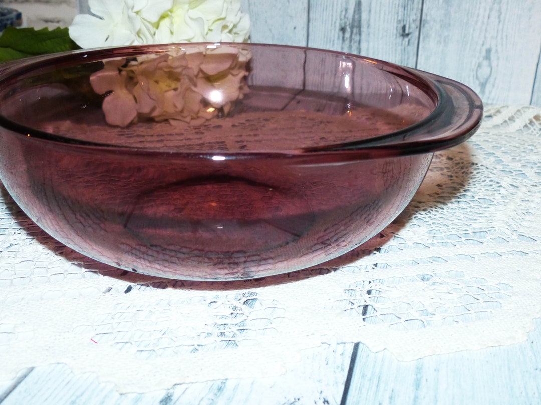 Vintage Corning Pyrex Cranberry Mixing Bowl Casserole Dish - Etsy