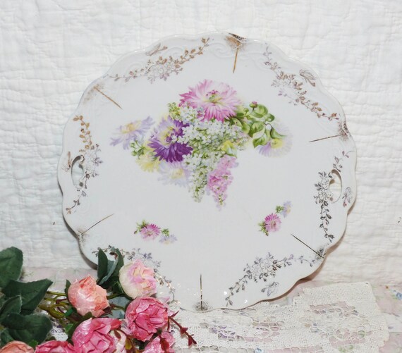 Czechoslovakia Serving Plate 10 Cake Plate | Etsy