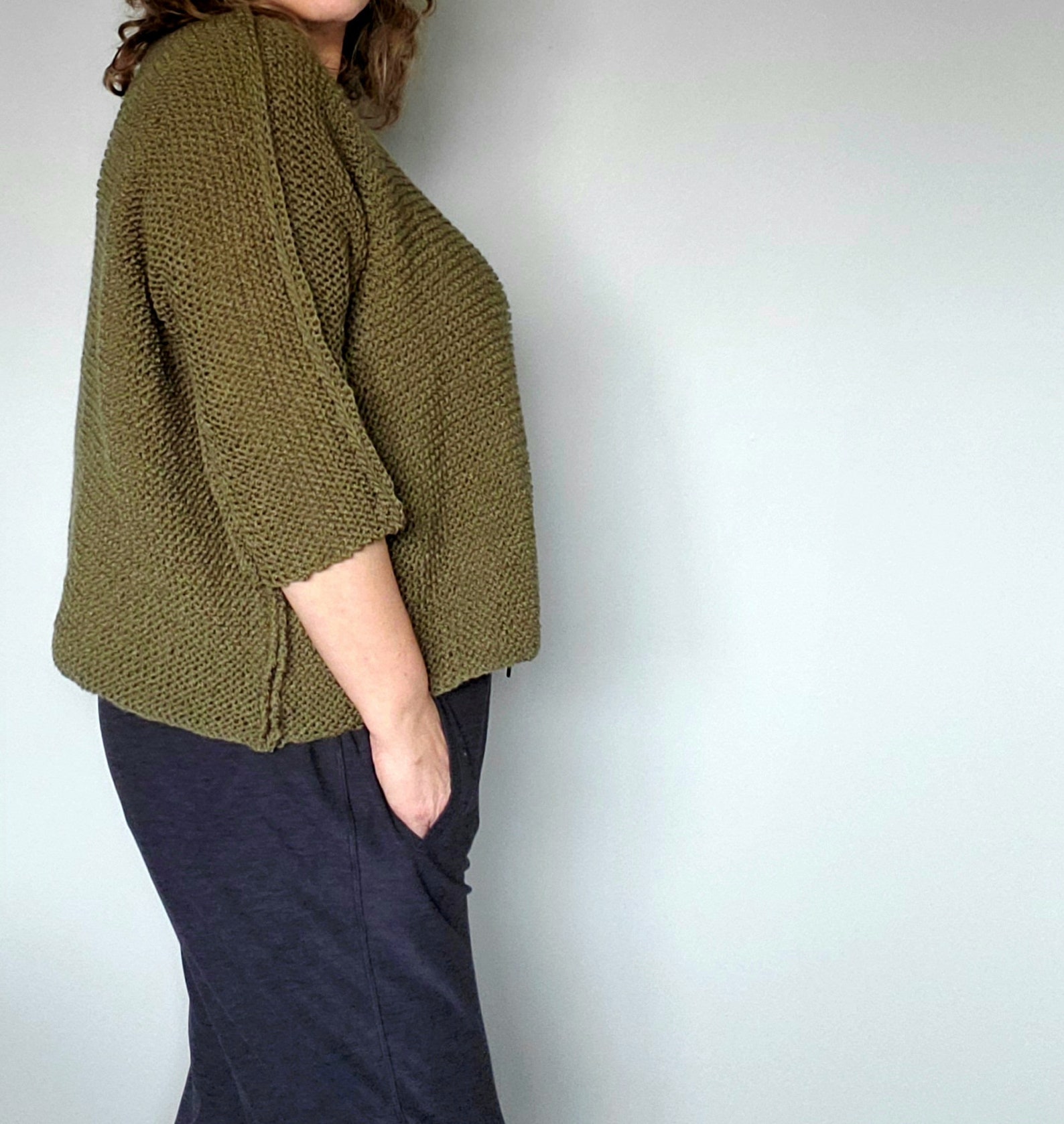 Boxy Knit Sweater Pattern: Reversible Cropped Design (PDF Pattern) - Etsy