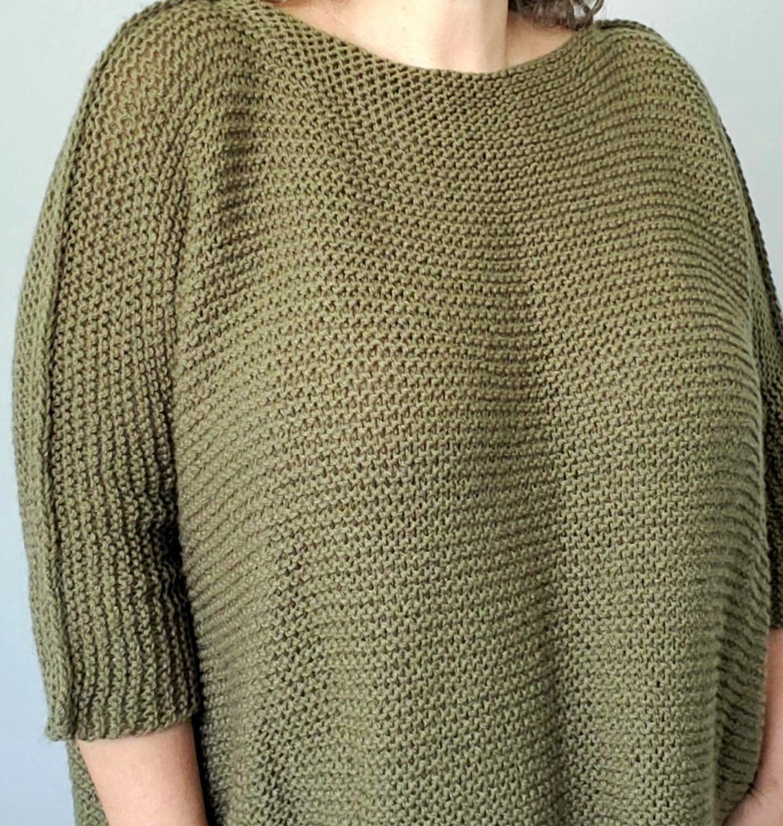 Boxy Knit Sweater Pattern: Reversible Cropped Design (PDF Pattern) - Etsy