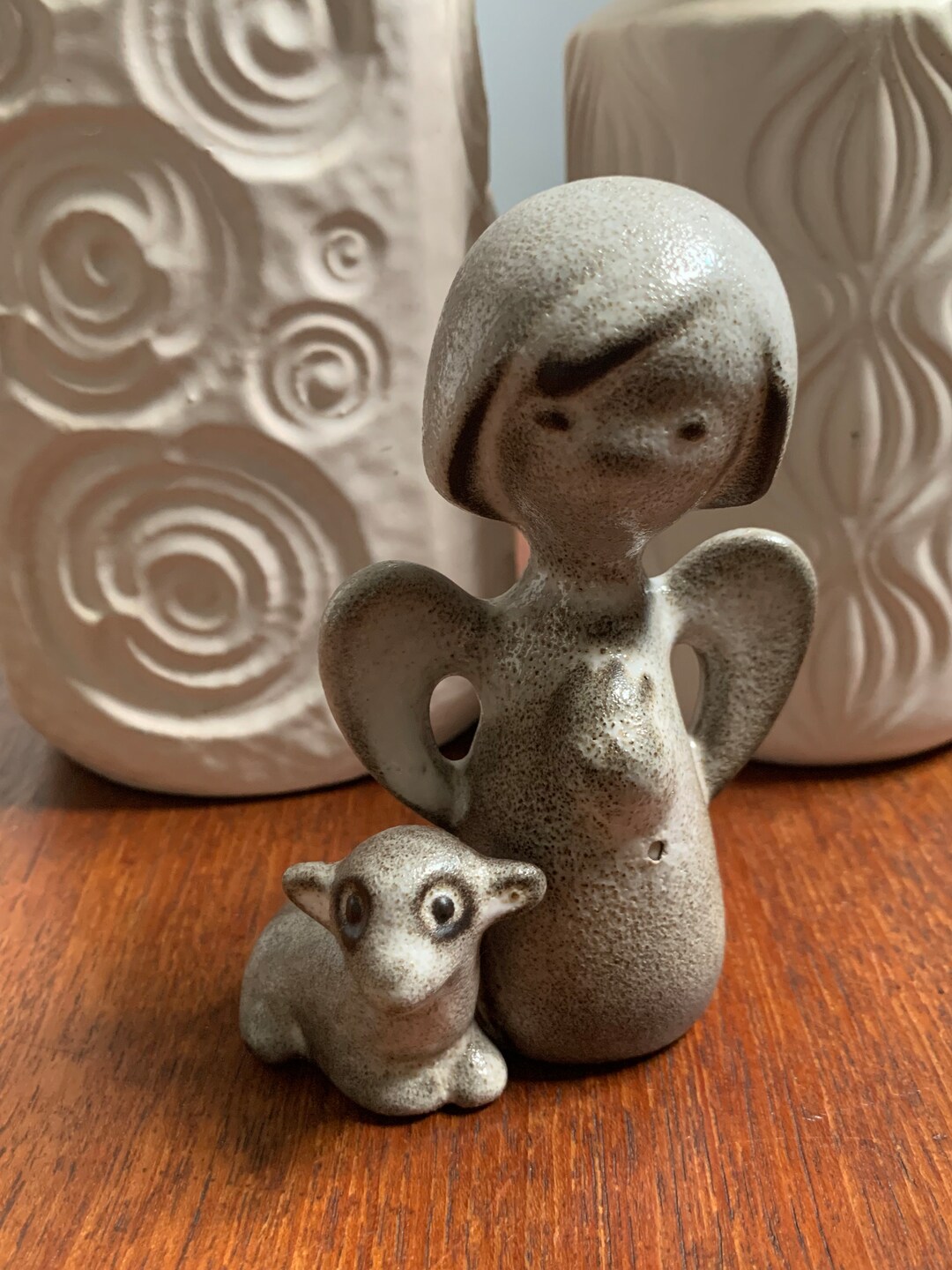 Adorable Howard Pierce Ceramic Child and Lamb Cut - Etsy