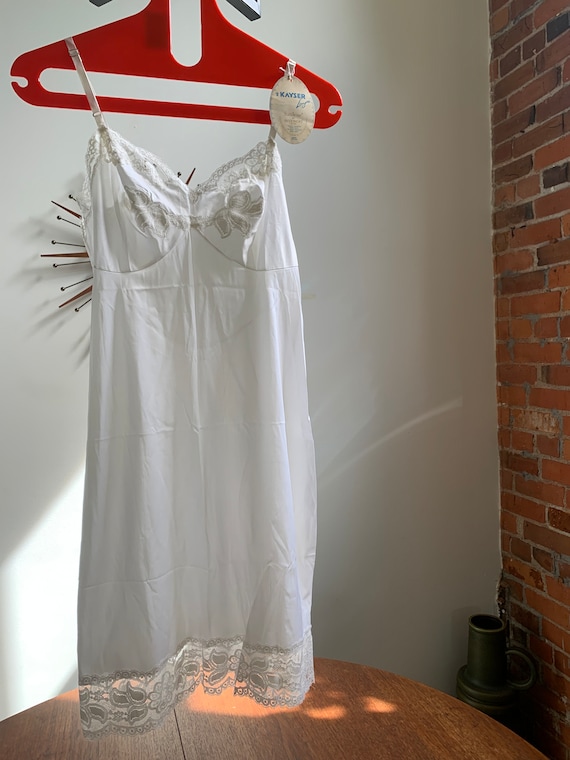 Sexy short vintage dead stock Kayser Lingerie white s… - Gem