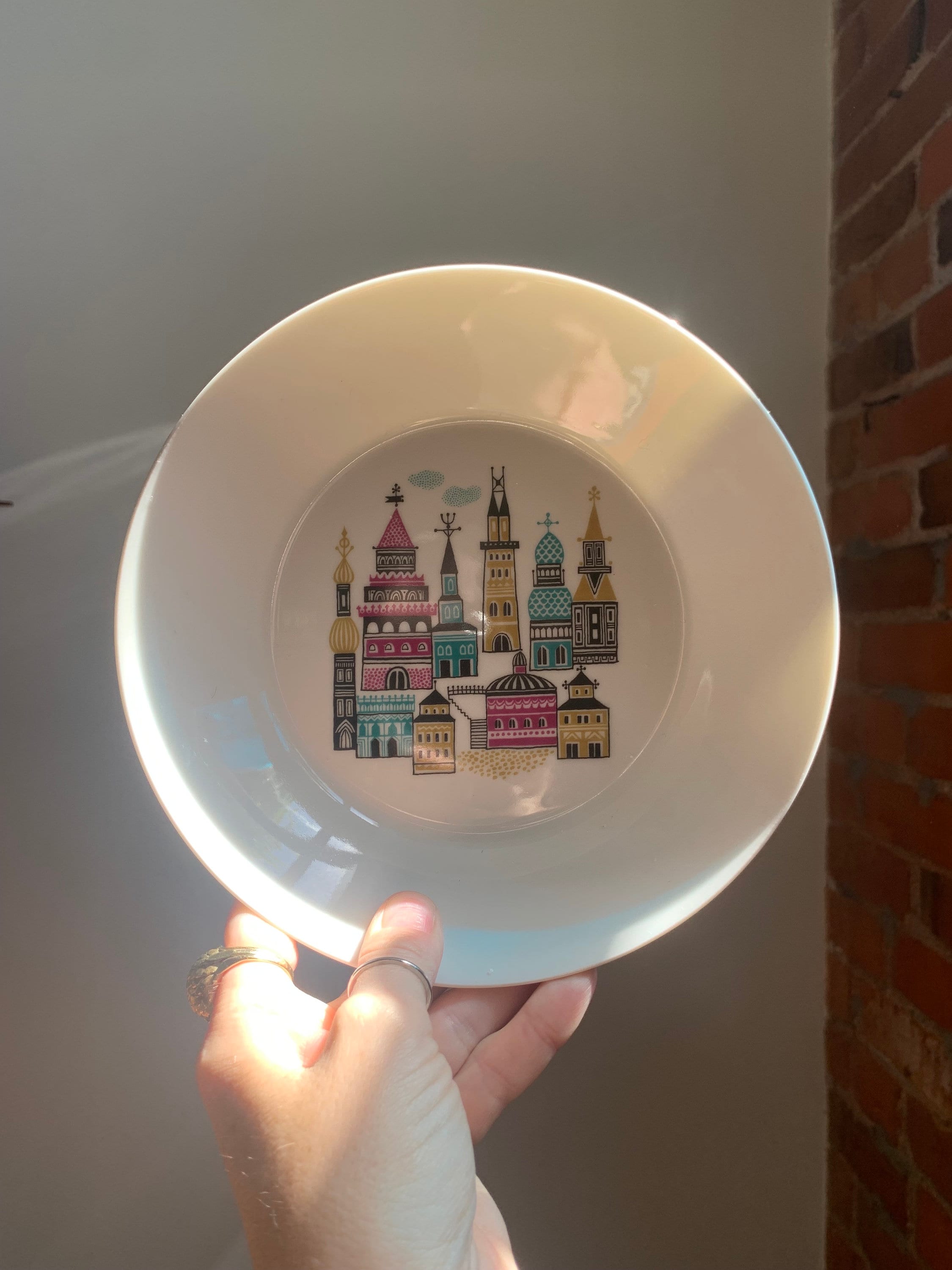 Vintage Melitta Germany Porcelain City Scene Shallow Bowl Wall Art GER ...