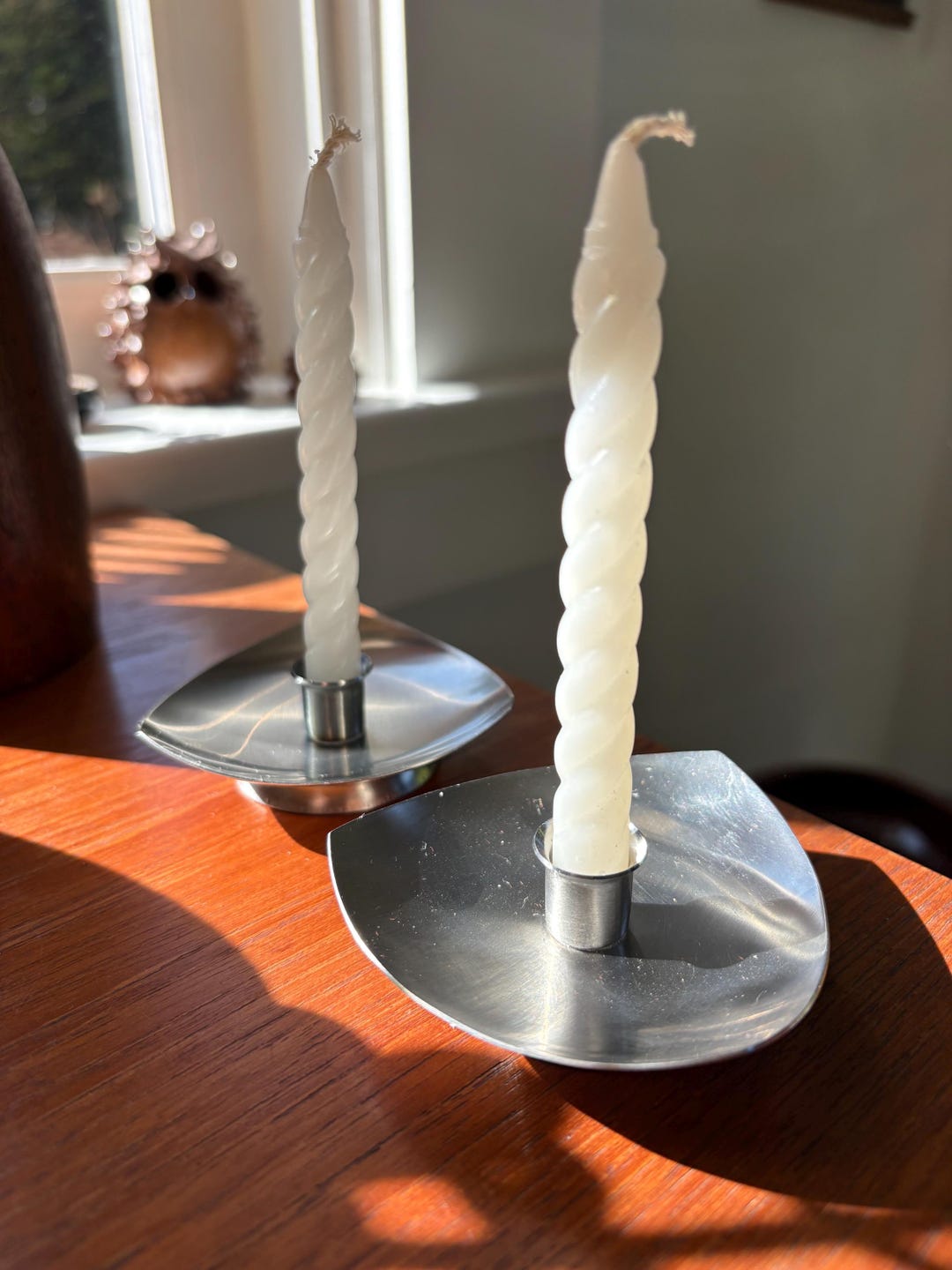 Vintage Stainless Steel Atomic Shape Candle Holders Hong Kong Reg ...