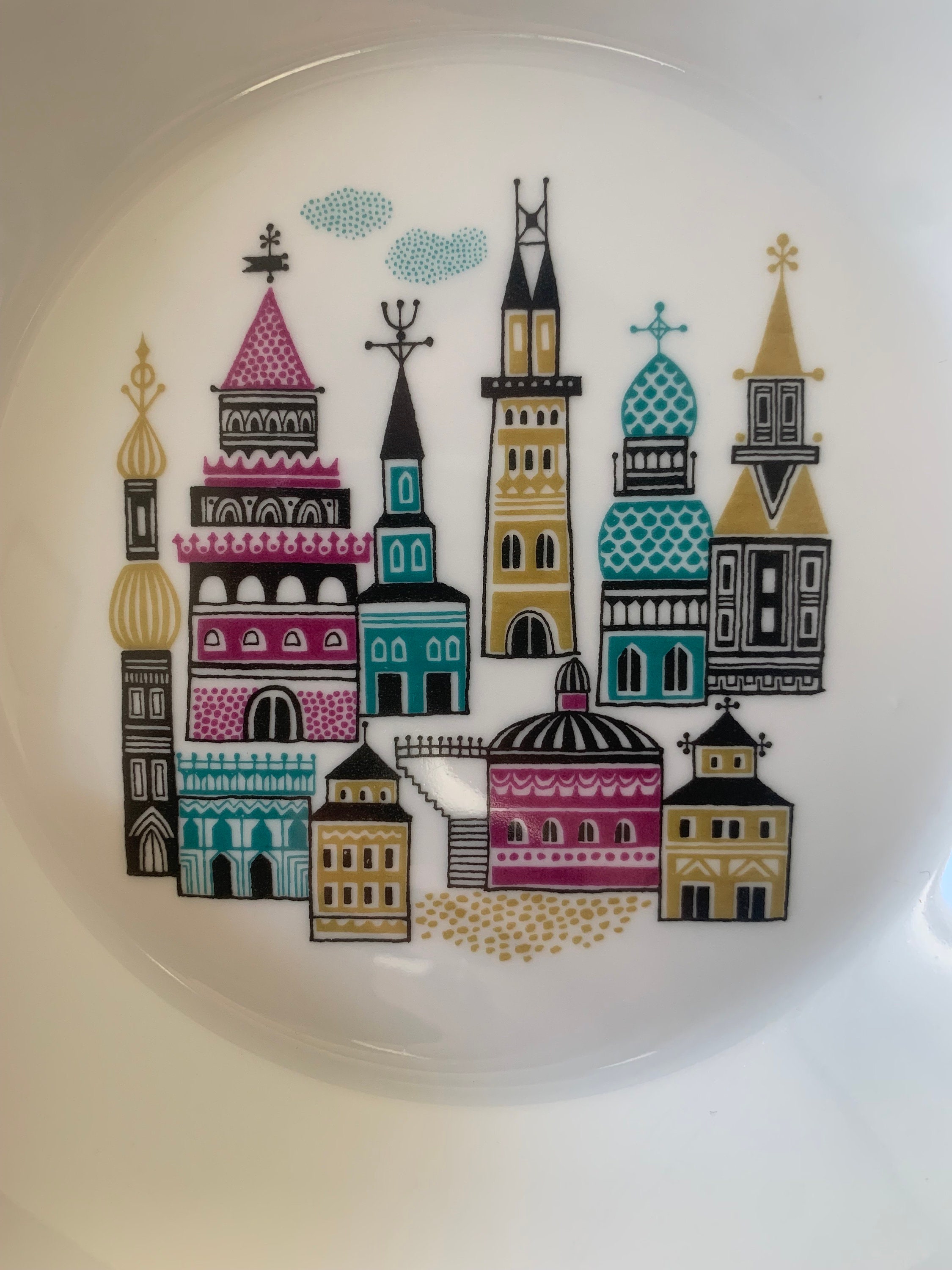 Vintage Melitta Germany Porcelain City Scene Shallow Bowl Wall Art GER ...