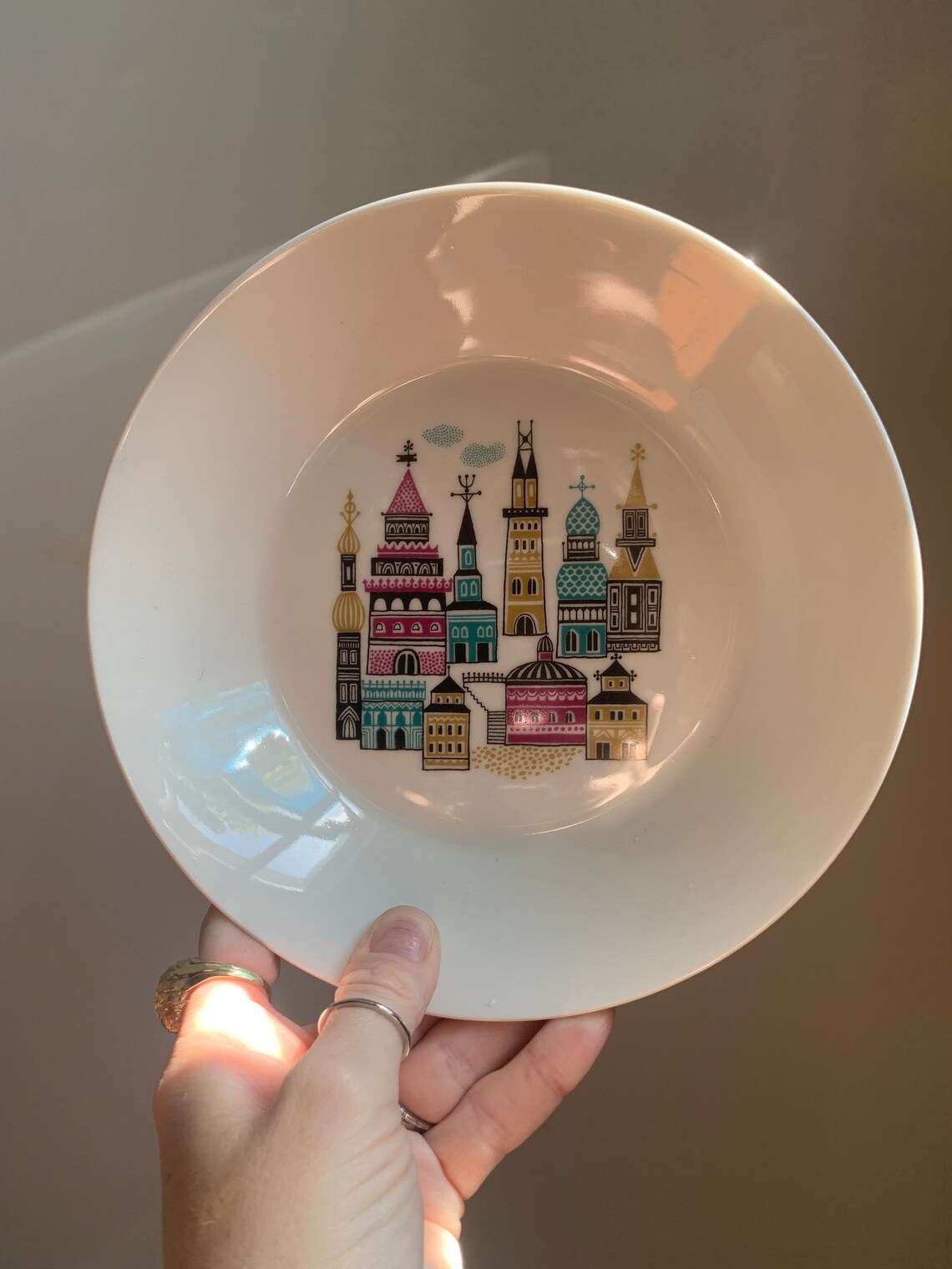 Vintage Melitta Germany Porcelain City Scene Shallow Bowl Wall Art GER ...