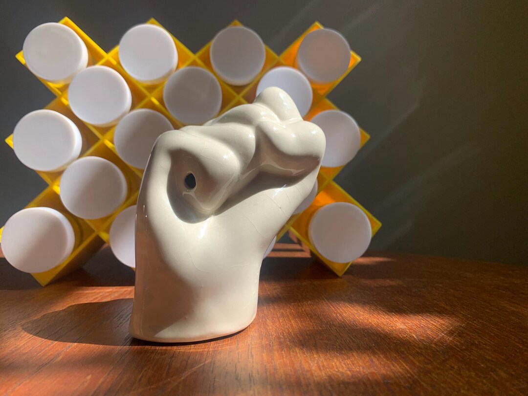 Nancy Funk Style 1980s Ceramic Hand Holder Fist Cool Vintage - Etsy