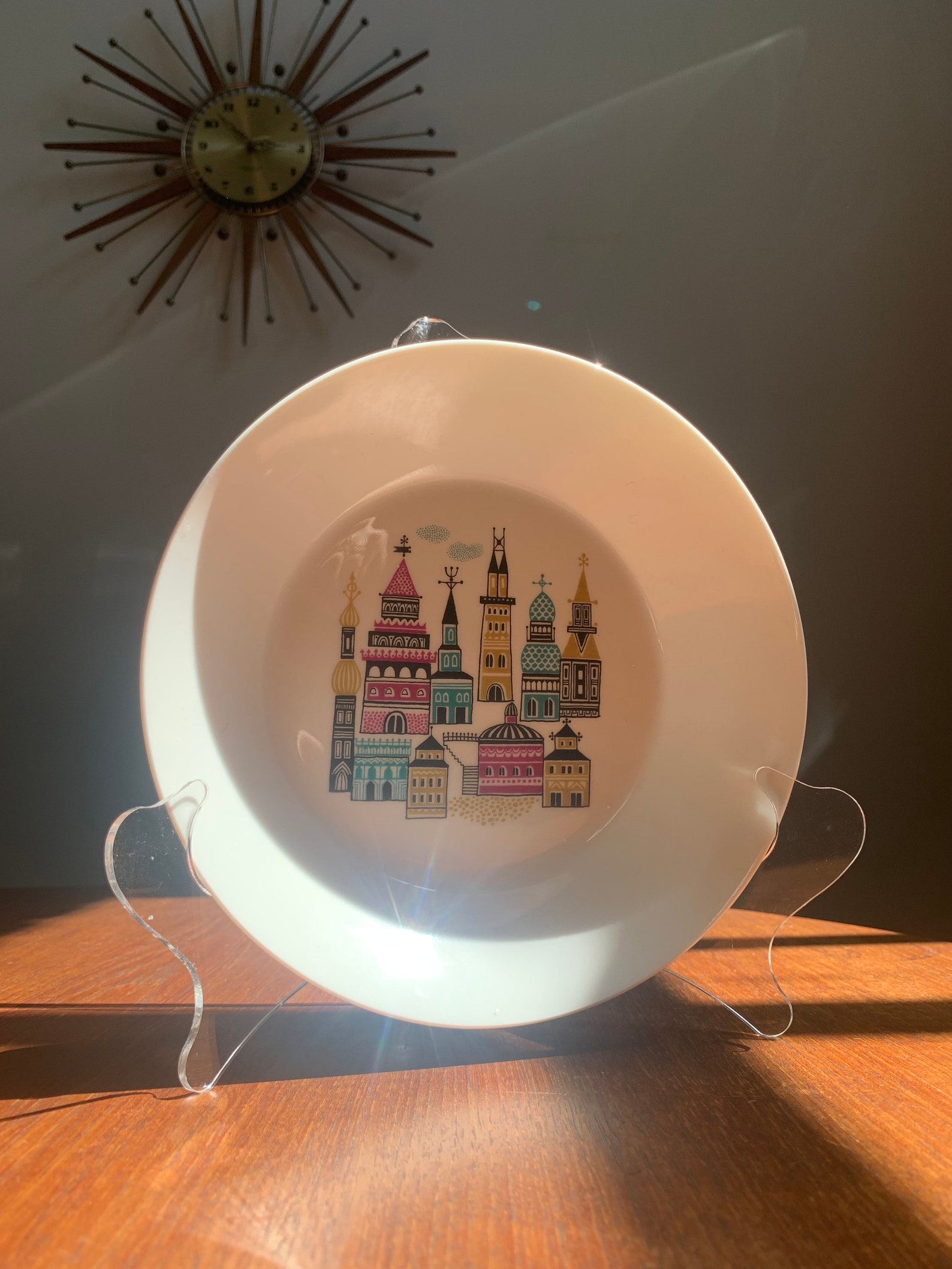 Vintage Melitta Germany Porcelain City Scene Shallow Bowl Wall Art GER ...