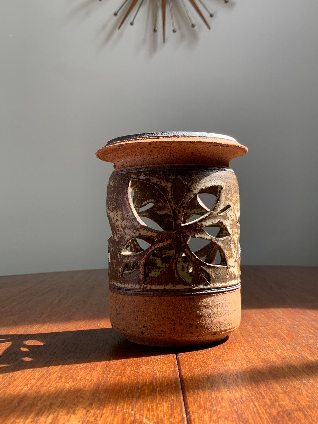 Studio Pottery Cut Out Lantern Vessel Hand Thrown Signed - Etsy