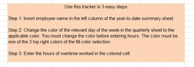 Employee Overtime Tracker Spreadsheet - Etsy