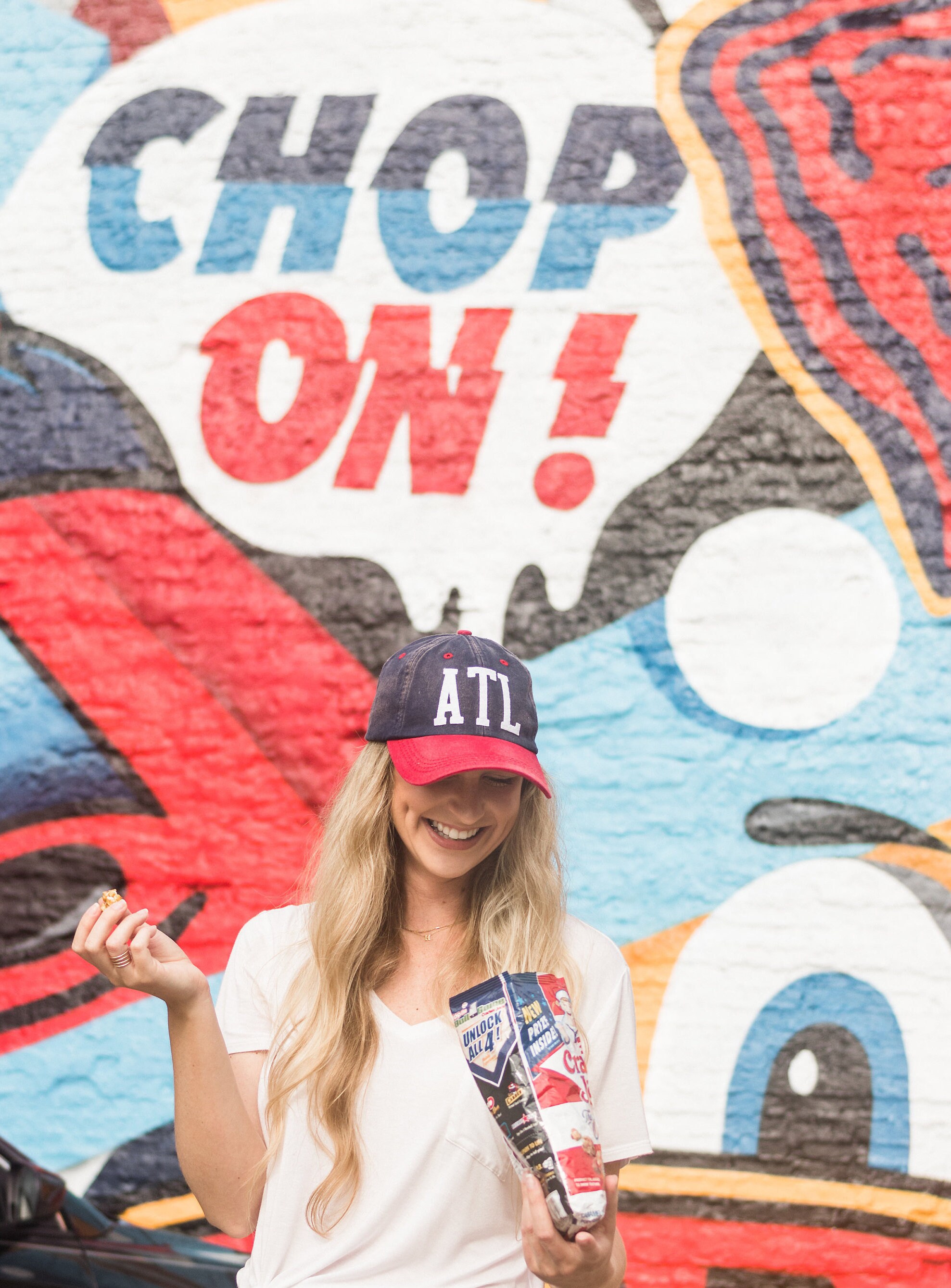 Navy With White ATL Letters and Red Bill Handmade ATL Atlanta Baseball ...