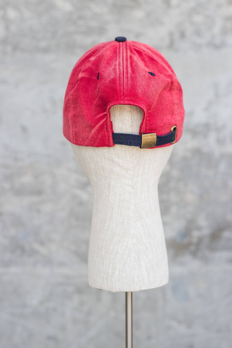 Red With White ATL Letters and Navy Bill Handmade Atlanta ATL | Etsy