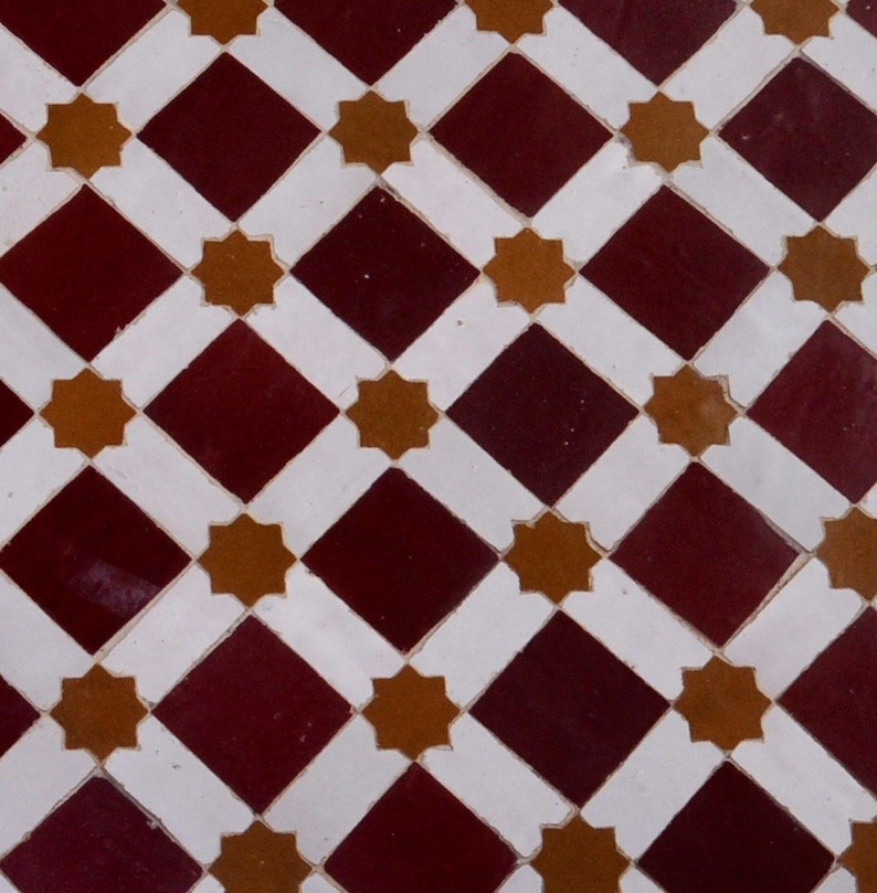 Zara Indoor/outdoor Authentic Moroccan Mosaic Zellige & Iron Coffee ...