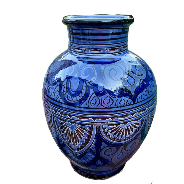 Mediterranean Blue Vase - Etsy