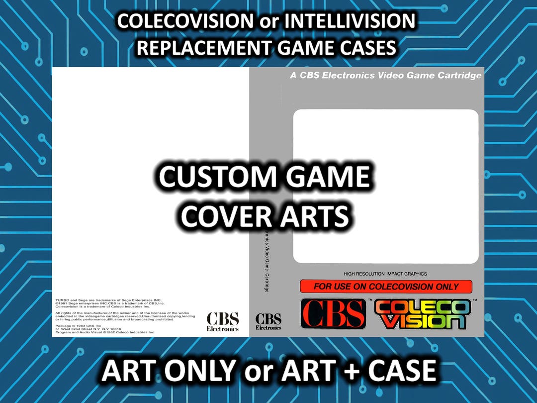 Colecovision or Intellivision Game Case + Replacement Artwork or Art ...