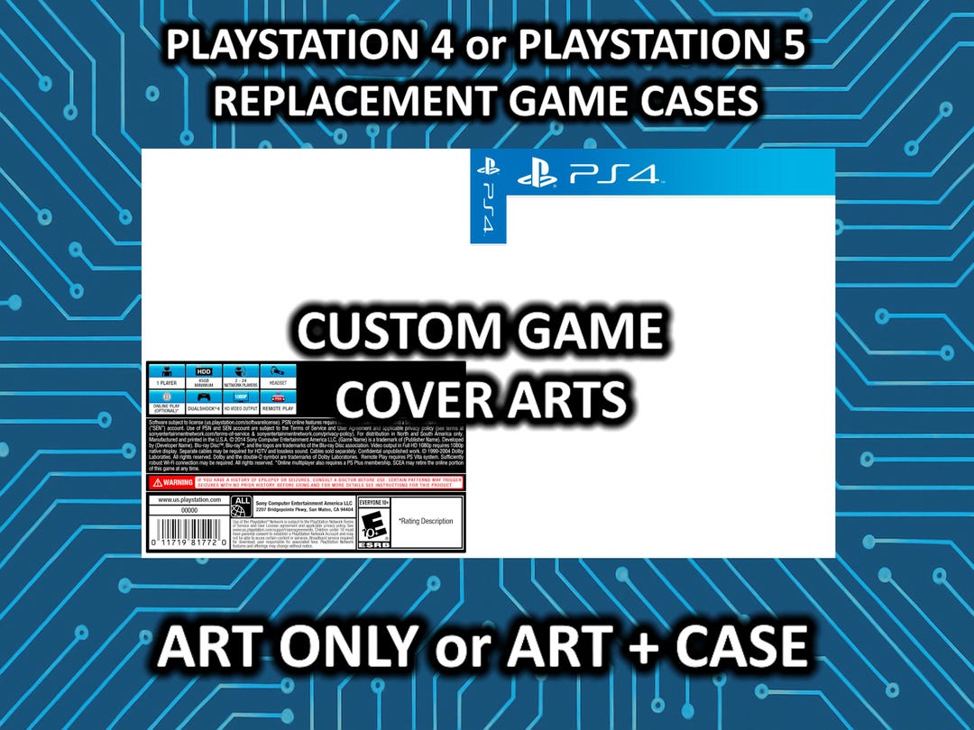 Photo Matte PS4 / PS5 Game Cover Art (NOT Glossy) – Choose Case + Art ...