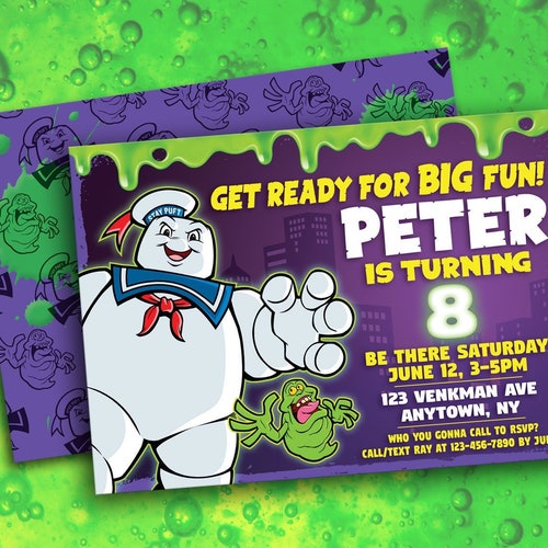 Ghostbusters Party Invitation Ghostbusters Birthday - Etsy