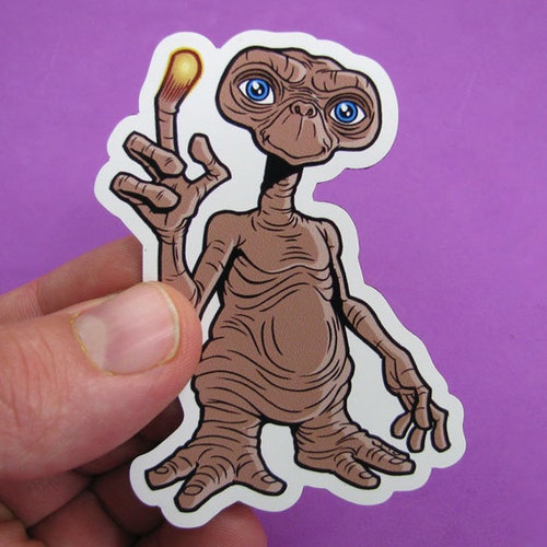 E.T. Vinyl Sticker E.T. the Extra Terrestrial Movie Die Cut - Etsy