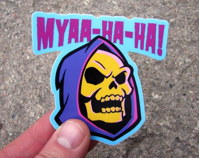Skeletor Laughing Vinyl Sticker - Die Cut MOTU Masters of the Universe ...