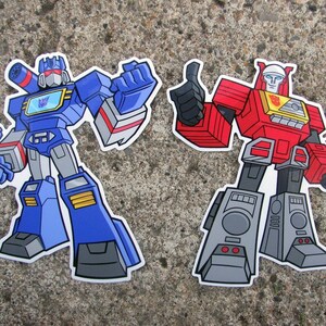 Blaster & Soundwave Vinyl Decal Set - 5.5" Transformers Cassette ...