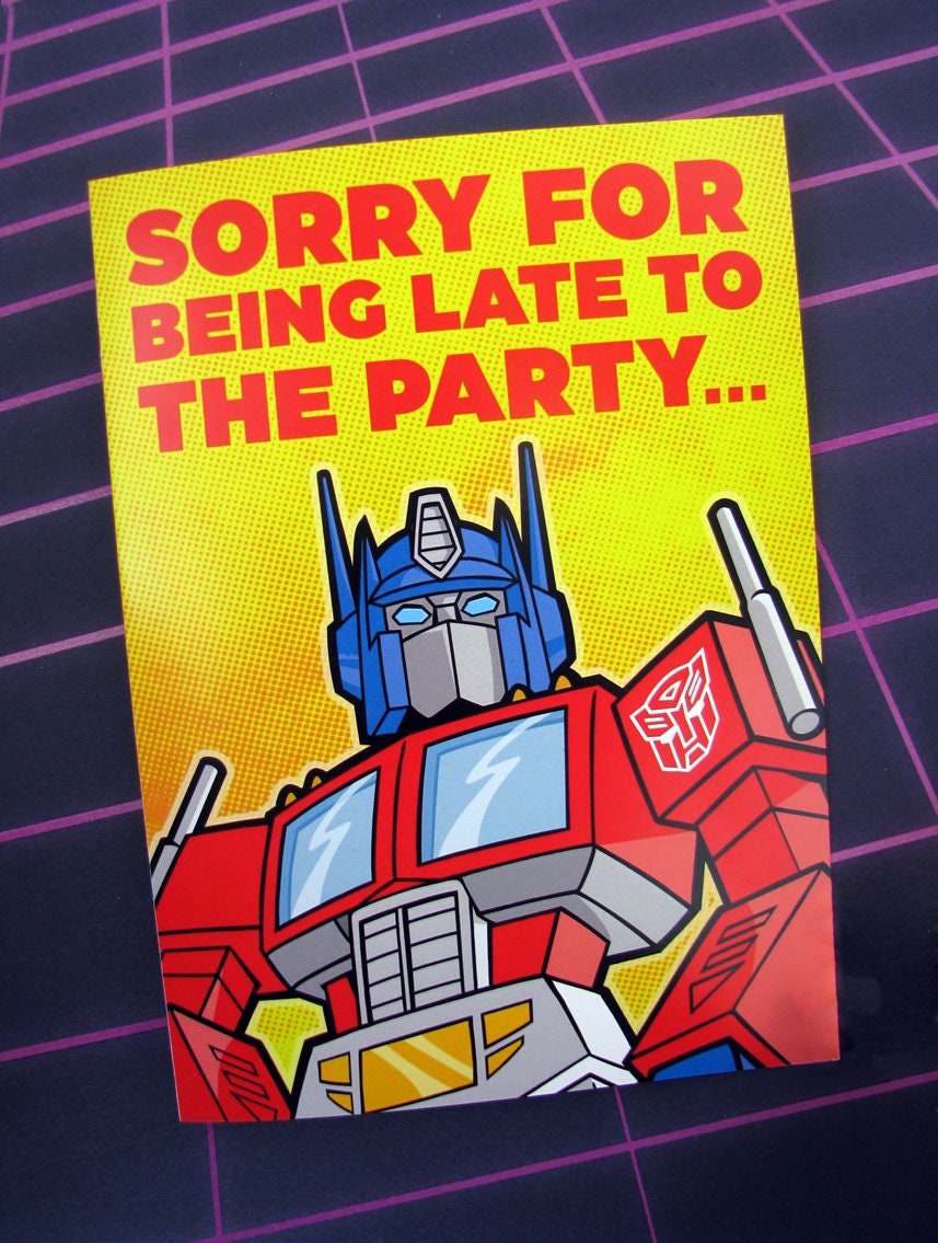 Optimus Prime Happy Birthday Transformers Birthday Card Optimus