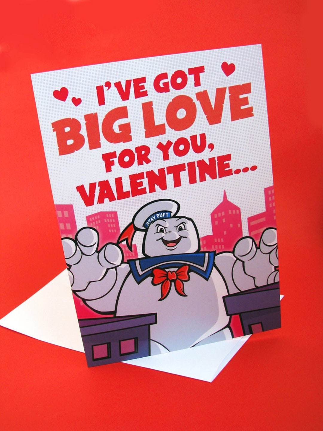 Ghostbusters Valentine's Day Card – Slimer & Stay Puft, 5x7 Greeting ...