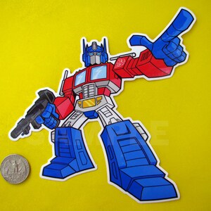 Optimus Prime Sticker Set Transformers G1 Style 6.5 Truck, Holographic ...