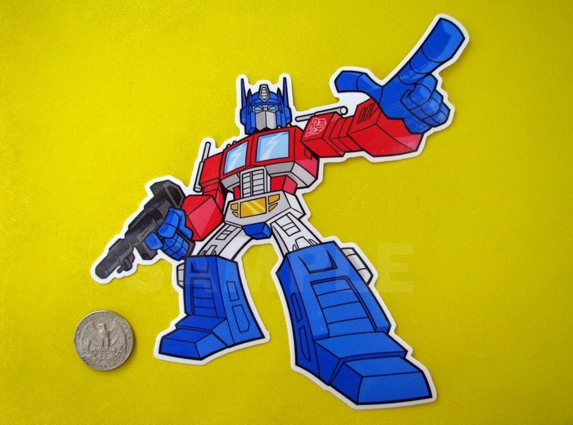 Optimus Prime Vinyl Sticker Transformers G1 Cartoon Die Cut | Etsy