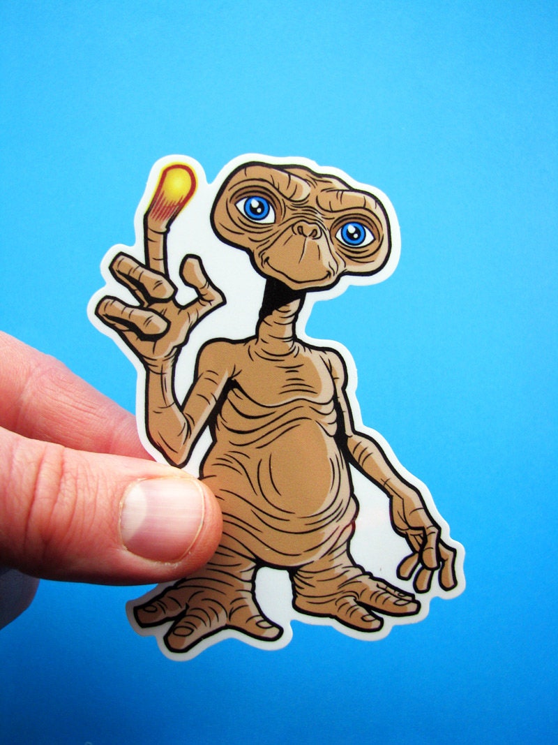 E.T. Vinyl Sticker E.T. the Extra Terrestrial Movie Die Cut - Etsy