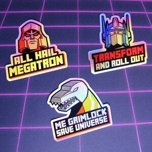 Grimlock Holographic Sticker - Transformers Die Cut Metallic Decal for ...