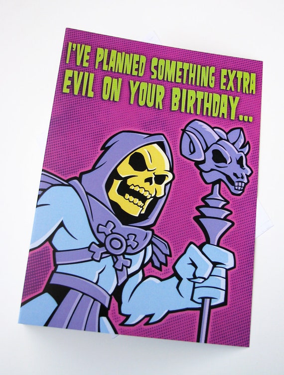 Skeletor Birthday Card Masters of the Universe Professional | Etsy