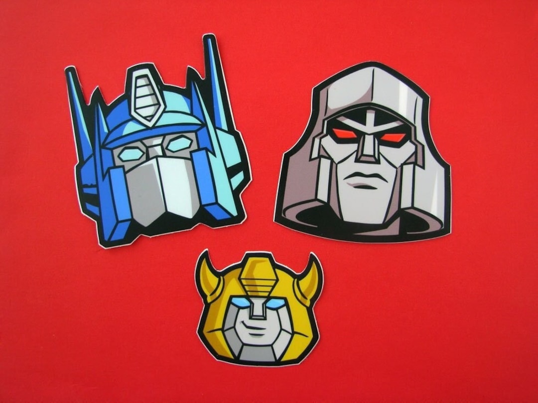 Optimus Prime Sticker Megatron Transformers Die Cut Head Decal for ...
