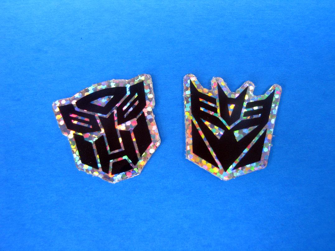 Autobot & Decepticon 1" Mini Stickers Set - Transformers Faction Logos ...