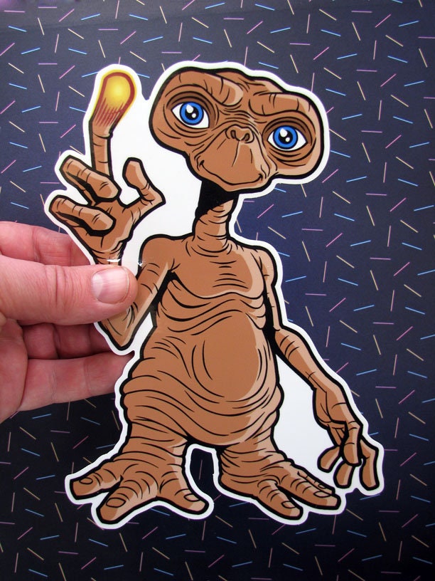 E.T. JUMBO Vinyl Sticker E.T. the Extra Terrestrial Movie - Etsy