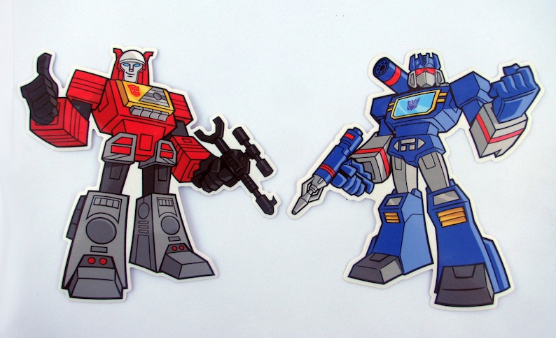 Transformers Blaster & Soundwave Vinyl Decal Set - Autobot Decepticon ...