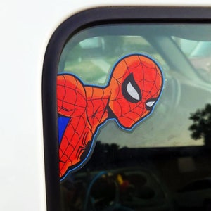 Peeking Spider-man & Venom Clear Decal – Laptop, Skateboard Sticker - Etsy