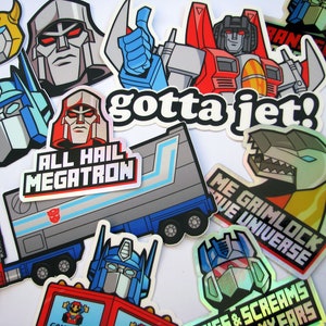 Transformers Sticker Set of 10 Autobot Optimus Prime Bumblebee Die Cut ...