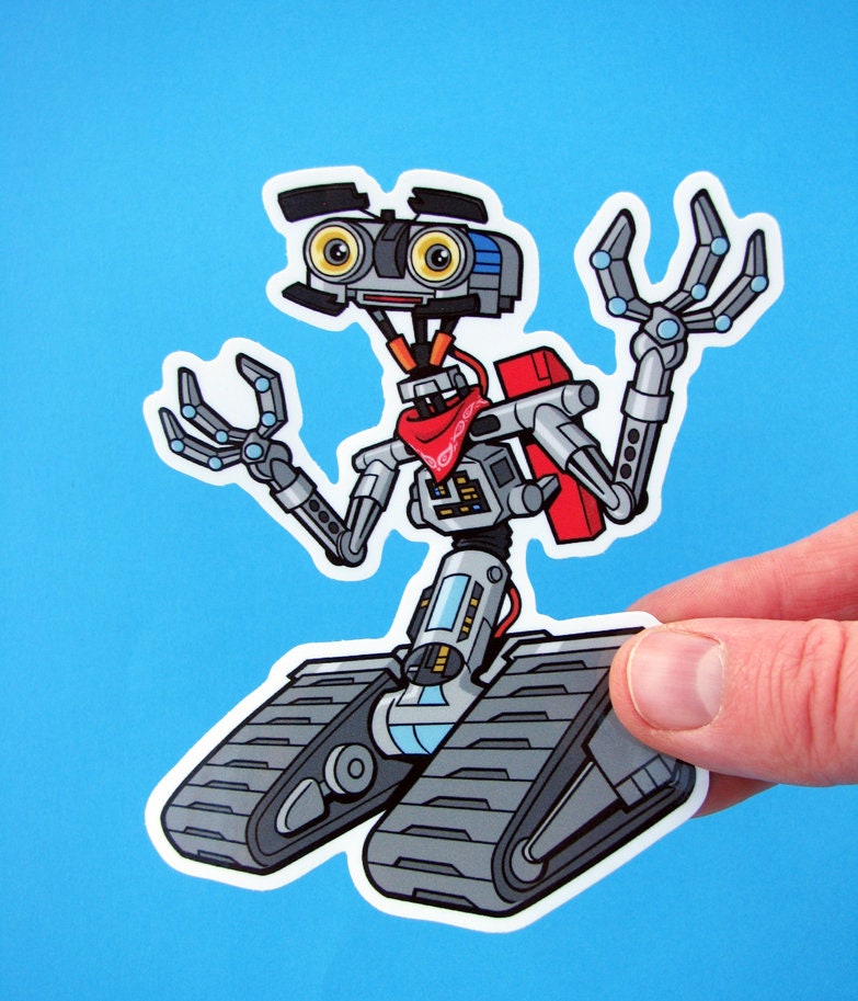 Johnny Five Holographic Sticker Set of 3 - Short Circuit Johnny 5 ...