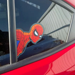 Peeking Spider-man & Venom Transparent Sticker - Clear Die Cut Decal ...