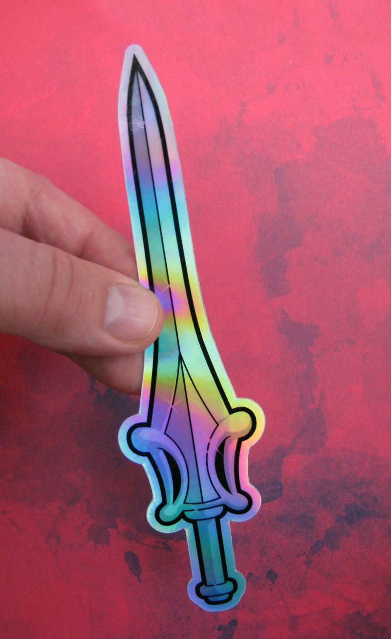 Holographic MOTU Stickers – He-man Sword & Skeletor Staff - Etsy