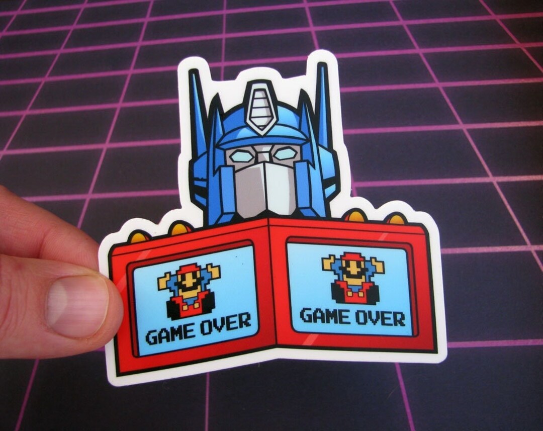 Optimus Prime GAME OVER Sticker 3.5" Transformers Autobot Funny Die Cut ...