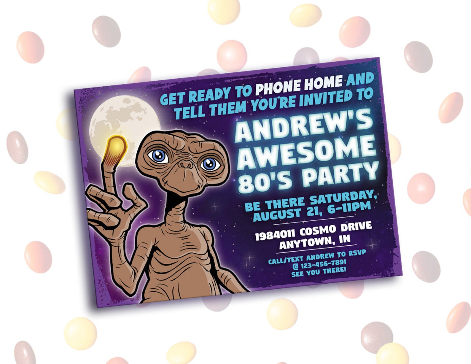 E.T. Printable Digital Birthday Invitation Personalized for - Etsy