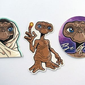 E.T. Vinyl Sticker Set E.T. the Extra Terrestrial Movie Die Cut Decals ...