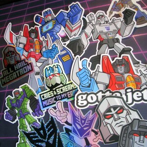 Transformers BIG Decepticon Sticker Set - Premium Megatron Soundwave ...