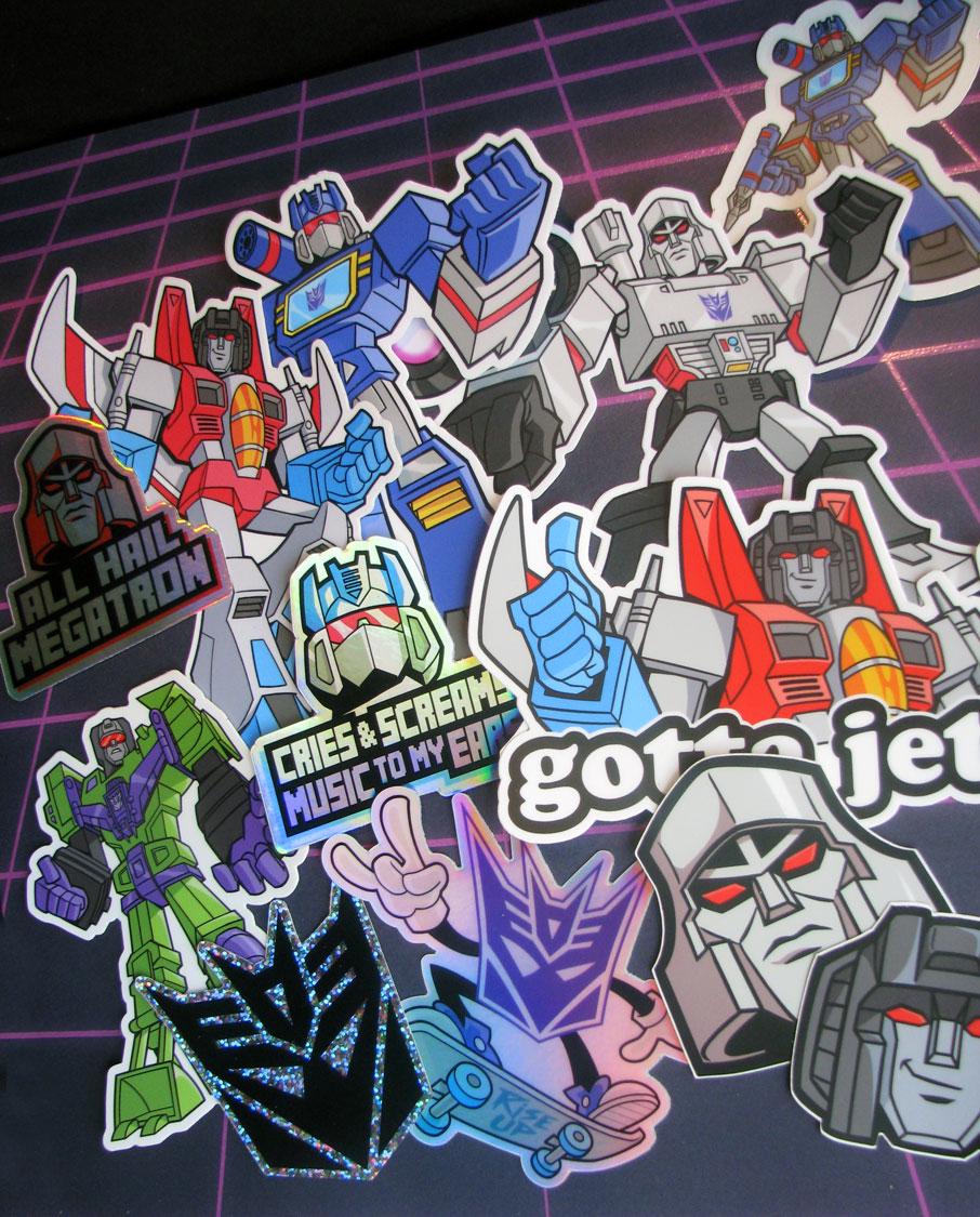 Transformers Decepticon Sticker Set – Megatron, Soundwave & Starscream ...